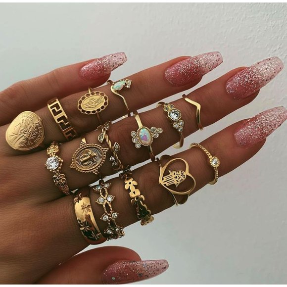 Jewelry | 15 Pcs Knuckle Ring Set | Poshmark